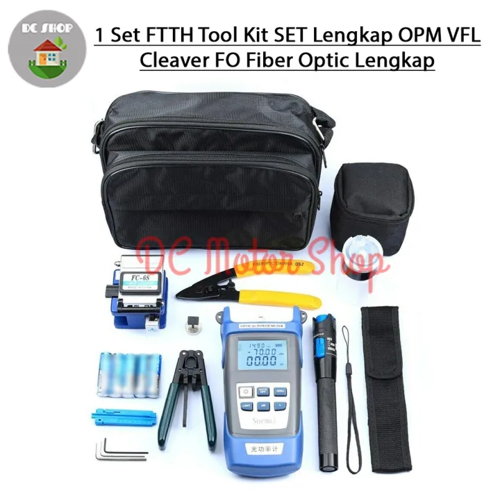 1 Set FTTH Tool Kit SET Lengkap OPM VFL Cleaver FO Fiber Optic Lengkap | Lazada Indonesia