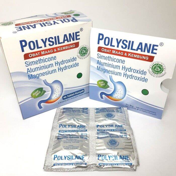 POLYSILANE CHEW TAB 8S (per Strip) / Mengurangi rasa terbakar khususnya ...