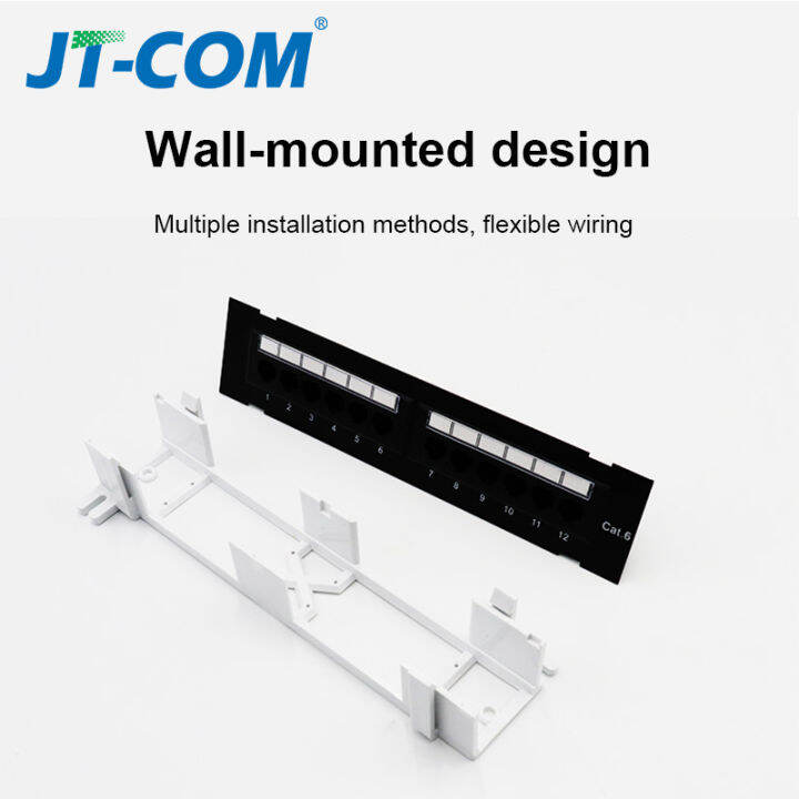 CAT6 12 Port RJ45 Patch Panel UTP LAN Network Adapter Cable Connector ...