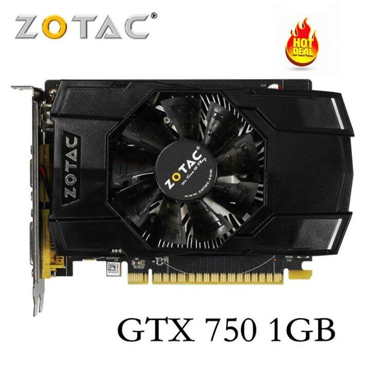 ZOTAC การ์ด Geforce วิดีโอ GTX 750 1GB การ์ดแสดงผล GDDR5 128Bit สำหรับ Nvidia แผนที่ดั้งเดิม ...