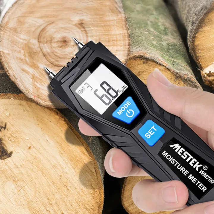 Wall hygrometer, LED screen wood moisture meter, display ambient ...