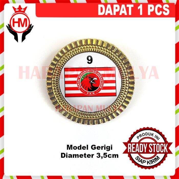 Pin Logo Partai PKN Lencana Pin Partai Kebangkitan Nusantara Model ...