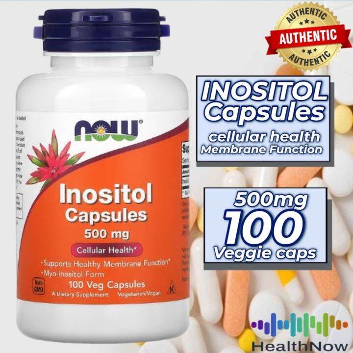 Now Foods Myo Inositol Inositol Capsules 500 mg 100 Veg Capsules ...