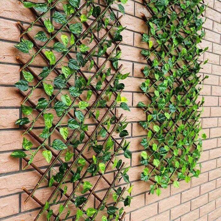Green Leaf Expandable Fence Privacy Screen Gardening Border For Home ...