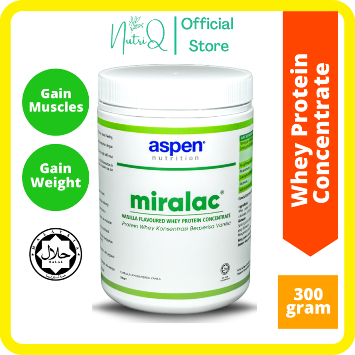 Aspen Nutrition Miralac Whey Protein Concentrate Powder 300g Vanilla ...