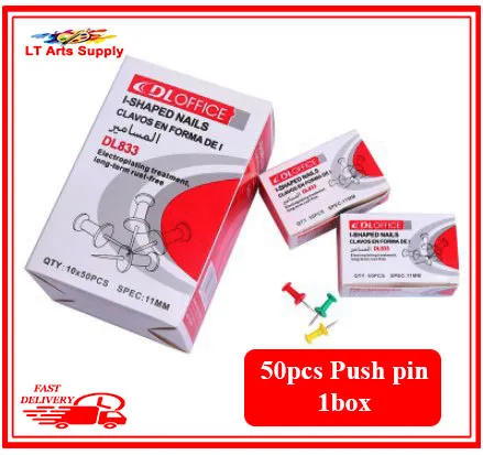 Different Colors Reusable Plastic Push Pins 1Box/50pcs push pin | Lazada PH