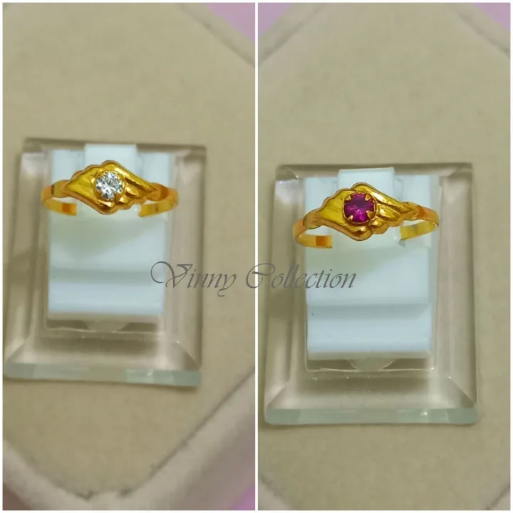 Cincin Remaja Model Wajik Mata Satu 1/2 gram emas muda | Lazada Indonesia