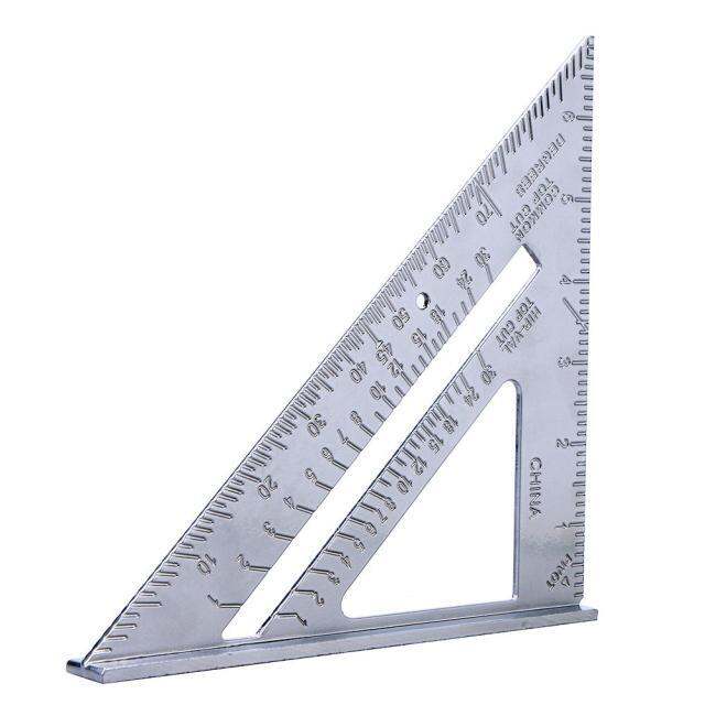 7/12inch Aluminum Alloy Triangle Ruler Squares Svenson Metric Square ...