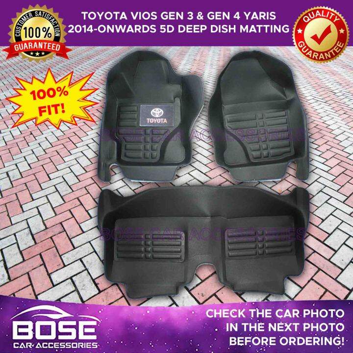 5D Deep Dish for Toyota Vios Gen3 Gen4 2014 2015 2016 2017 2018 2019 ...