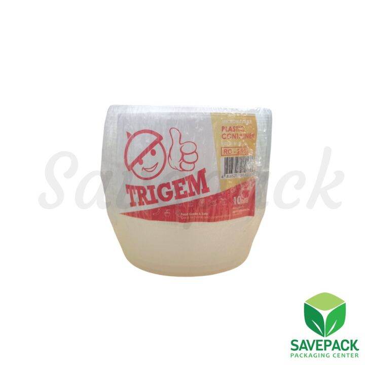 RO-250ml TRIGEM Round Microwavable Conner 10pcs | Lazada PH