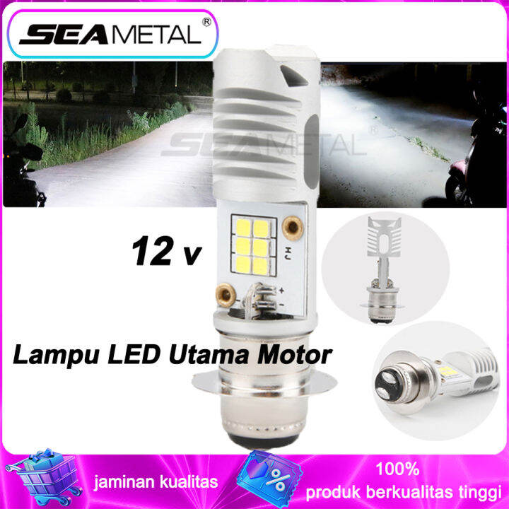 SEAMETAL Bohlam Lampu Depan Motor Lampu Utama Motor Lampu Led Motor ...