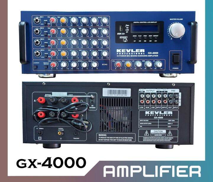 evler GX-4000 900W X 2 Mic Mixing Karaoke Amplifier gx4000 power amplifier GX 4000 GX4000 ...