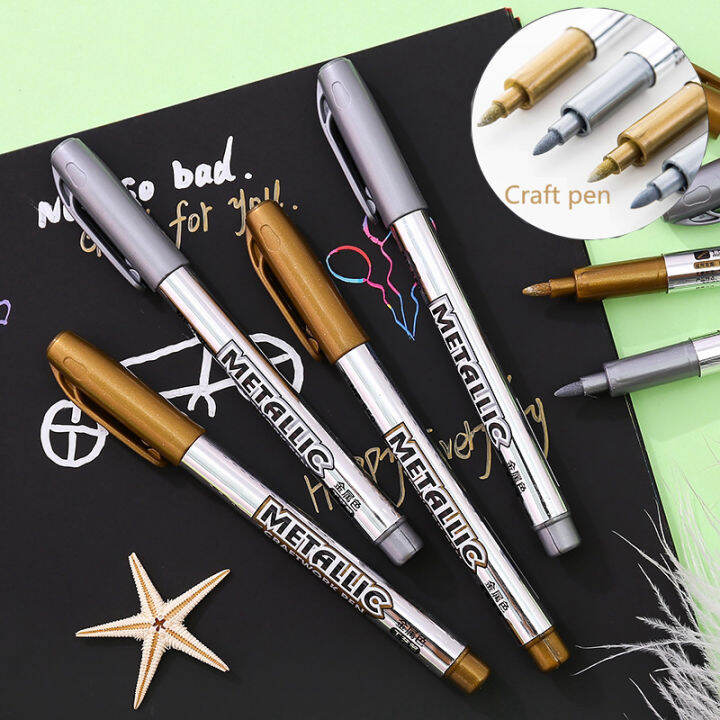 1/3/5pcs Marker pens creative metallic marking pen craft pen Stationery ...