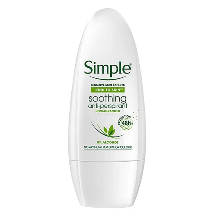 Simple Soothing Anti-Perspirant Deodorant Roll-On for Sensitive Skin ...