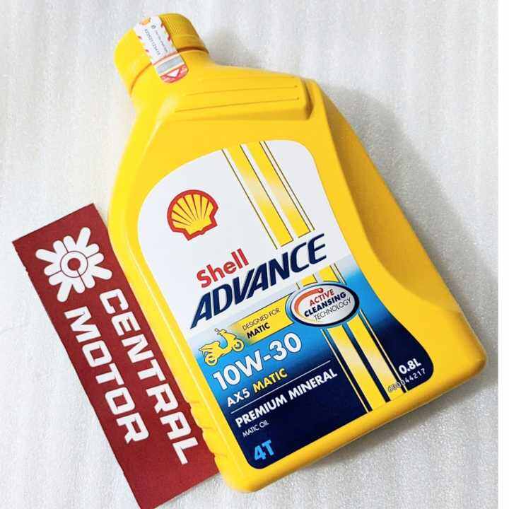 OLI MOTOR SHELL ADVANCE MATIC KUNING 4T AX5 0,8L 10W-30 | Lazada Indonesia