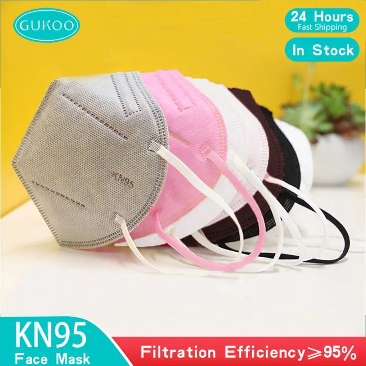 Gukoo 50 Pcs Kn95 Mask Original White Kn95 Mask Fda Approved High ...