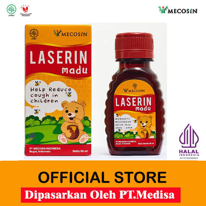 LASERIN Madu 60 ml | Sirup Obat Batuk Anak | Obat Batuk Herbal Anak ...