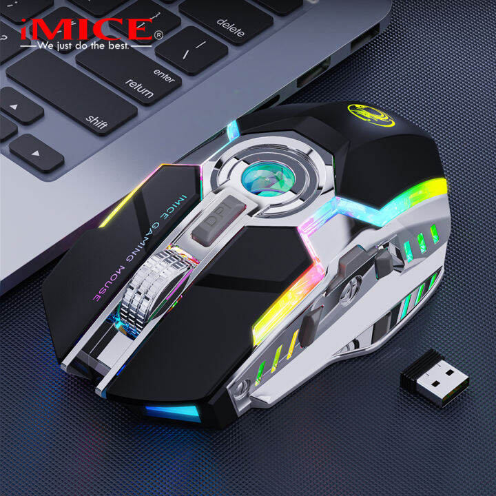 iMICE G7 Wireless 2.4GHz Gaming Mouse RGB LED light 3200DPI ...