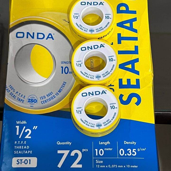 ORIGINAL - SEAL TAPE ONDA / SEALTAPE / SELTIP ISOLASI KRAN PIPA Uk 1/2 ...