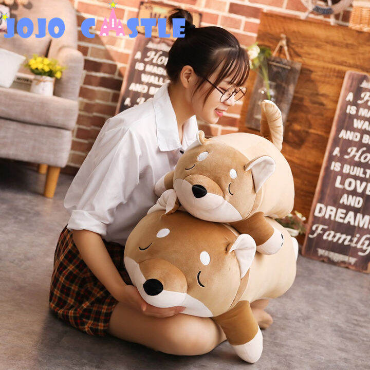 JOJO CASTLE Japanese Doll Lying Shiba Inu Plush Toys Dog Stuffed Toys 40/55/80/100cm Big Toys ...