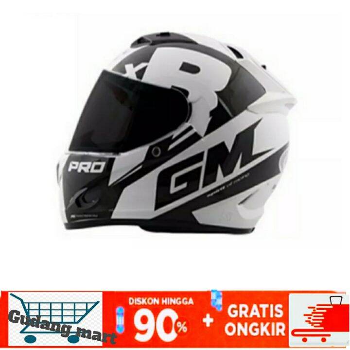 [COD]Helm GM Race Pro putih motip original GM Race Pro ZR GM Pro ...