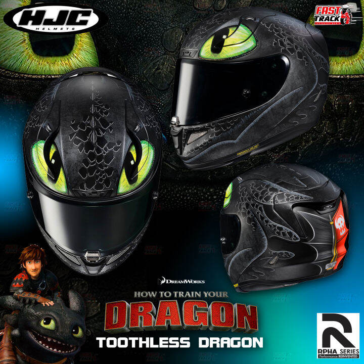 HJC HELMETหมวกกันน็อคเรซซิ่ง รุ่น RPHA11 ลาย TOOTHLESS DRAGON เขี้ยวกุด ...