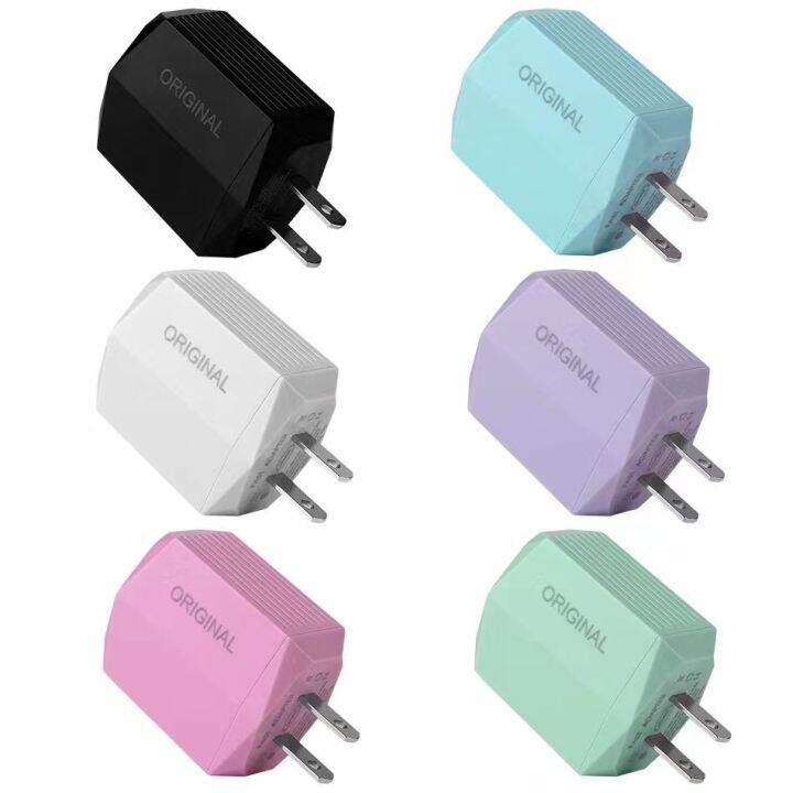 Macaron Charger Adapter Dual Port USB 5V2A Fast Universal Wall Charger ...