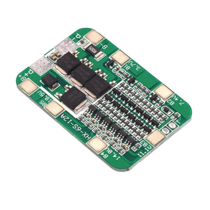 6S 12A 24V PCB BMS Protection Board For 6 Pack 18650 Li-ion Lithium ...