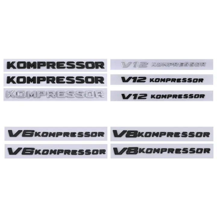 ใหม่ V6 V8 V12 KOMPRESSOR โลโก้จดหมายสัญลักษณ์สำหรับ Mercedes Benz ...