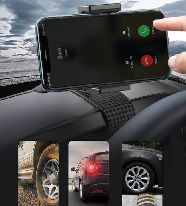 Dashboard Car Phone Holder 360° Smartphone Bracket Clip Instrument HUD ...