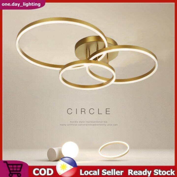 Nordic Chandelier Ceiling Light Sala Tricolor Lamp Dining Cieling ...
