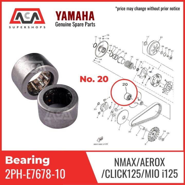 STICK BEARING NMAX /AEROX/CLICK125/MIO i125/ GEAR (2DP-E7678-10/2PH ...