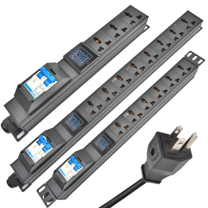 Pdu Power Distribution Unit Network Cabinet Rack Power Strip 16a 3500w Universal Ports Power