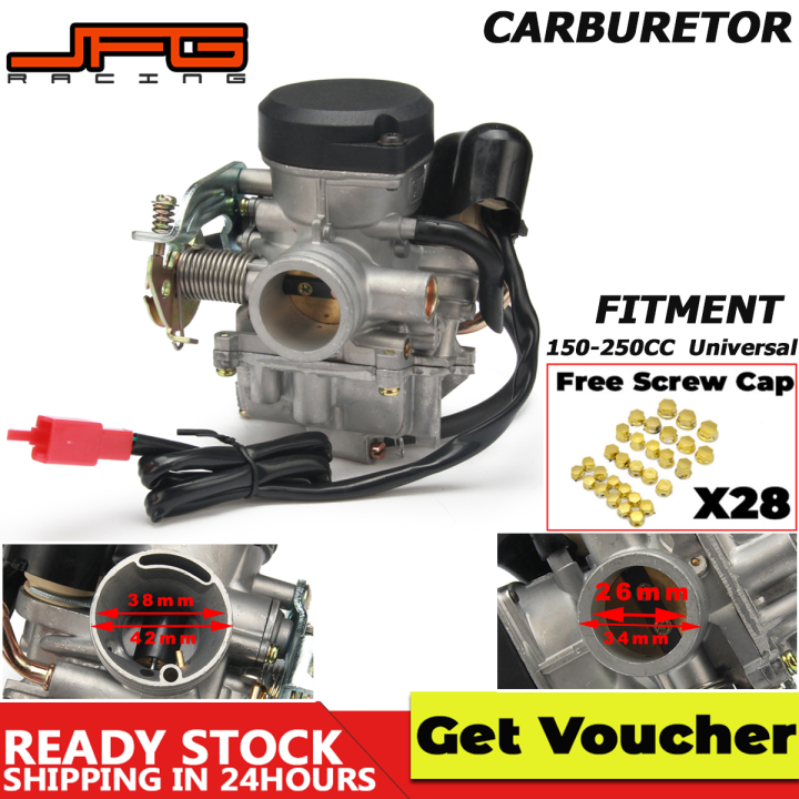 JFG Racing Motorcycle CVK 26mm CVK26 Carb Carburetor Motorcycle ATV Scooter GY6 150 200 250CC ...