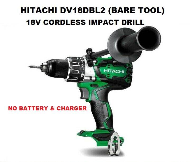 HITACHI DV18DBL2 18V CORDLESS IMPACT DRILL (SOLO) TOOLS ONLY | Lazada