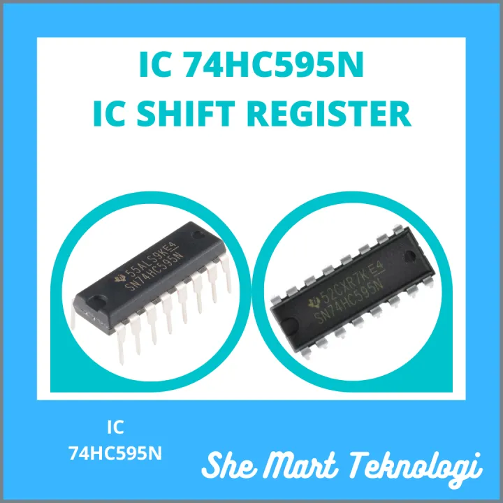 IC 74HC595 74HC595N DIP-16 8 bit shift register integrated circuit ...