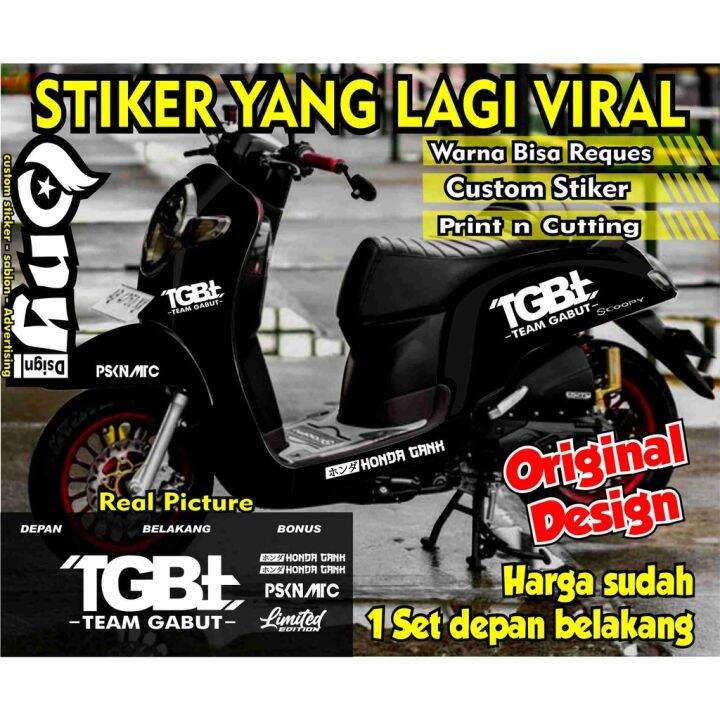 STIKER STRIPING SCOOPY VIRAL TEAM GABUT NEW BRANDS | Lazada Indonesia
