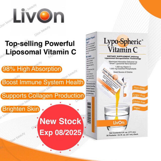 New Stock Exp 082025 Livon Lypo Spheric Lipo Vitamin C 1000mg –100 Imported from ...