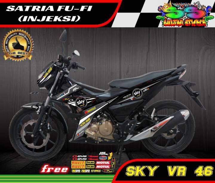 Stiker Variasi Streaping Decal list Motor Suzuki Satria FU Injeksi (FI ...
