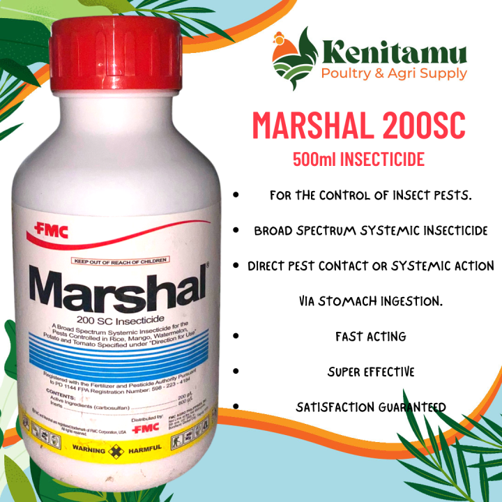 MARSHAL 200 SC 500ML INSECTICIDE BY: FMC FOR PLANT CARE AND CROPS/ FAST ...
