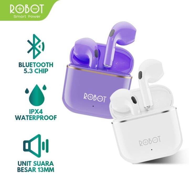 ROBOT T50S Airbuds Wireless Robot Bluetooth Earphone TWS ORIGINAL ...