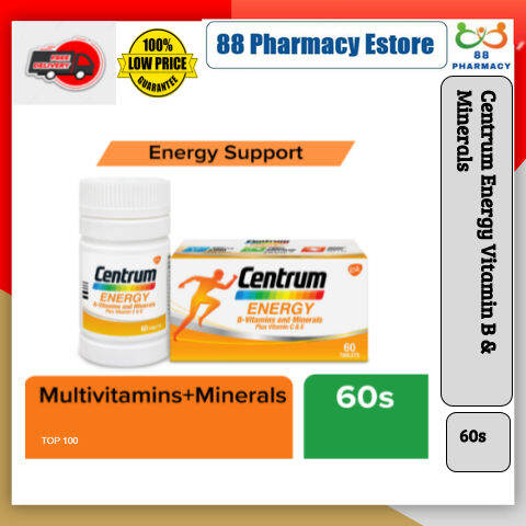Centrum Energy Multivitamin-Multimineral Plus Vitamin C & E (1 x 60's ...