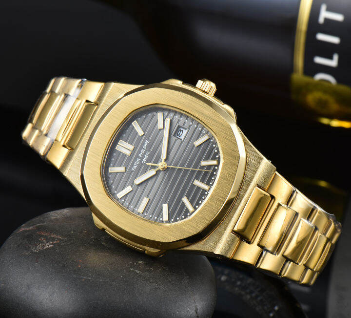 แบรนด์ชั้นนำที่หรูหรา Pat®K Phippe นาฬิกาผู้ชายปฏิทินสายเหล็กรุ่น ...