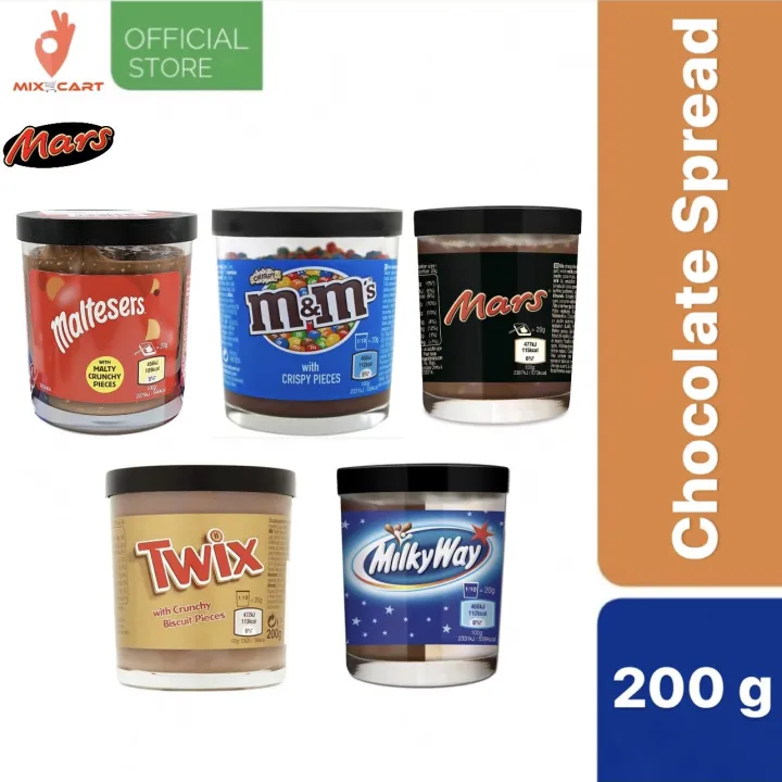 Mars Chocolate Spread - Twix , Maltesers , M&M's , Milky Way & Mars ...
