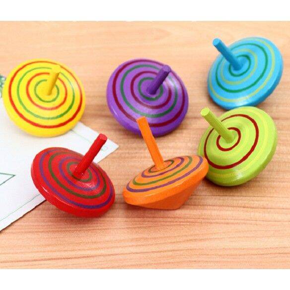 Đồ chơi con cù quay nhiều màu , cù quay hoa quả bằng gỗ cho bé | Lazada.vn