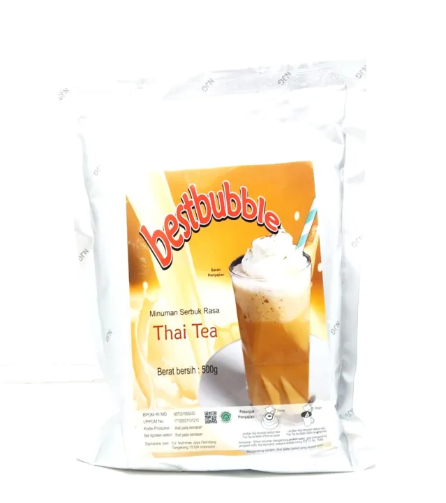 BEST BUBBLE SERBUK MINUMAN RASA THAI TEA KEMASAN 500GR | Lazada Indonesia