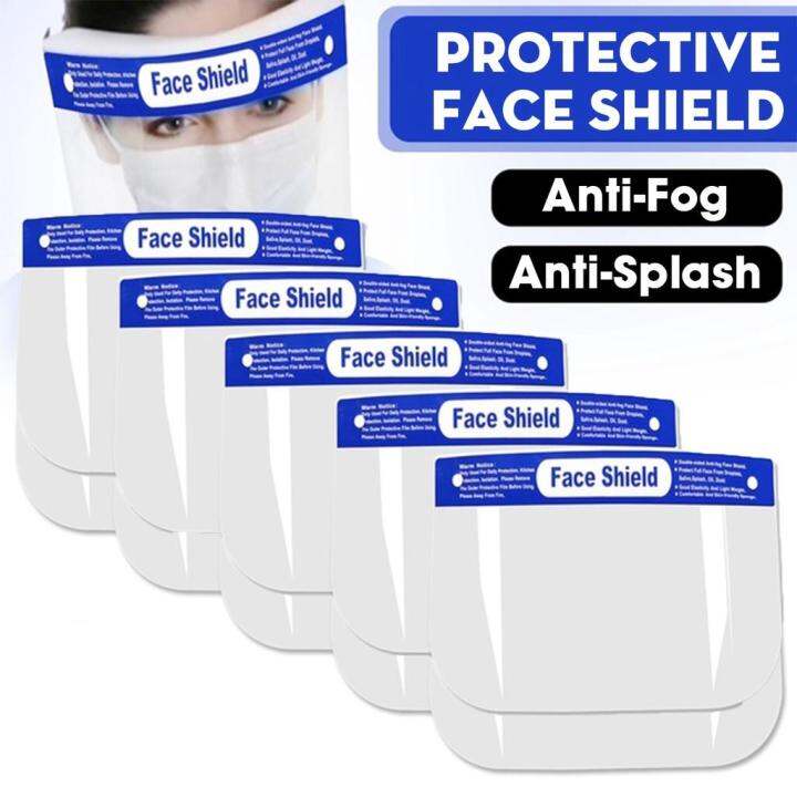 Face Shield ANTI-FOG เฟสชิล แบบกันฝ้า Protective mask หน้ากากเฟสชิลแบบสายยางยืด หน้ากากป้องกันใบ ...
