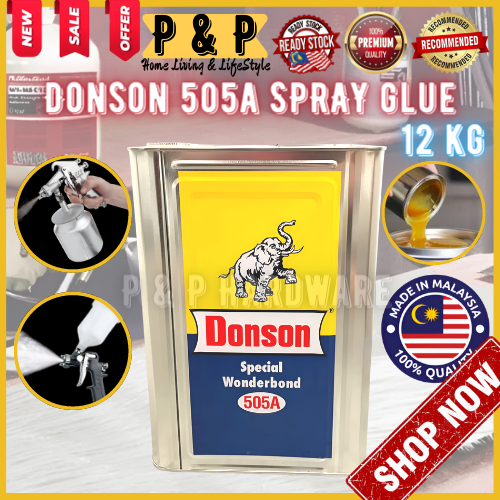 DONSON 505A 12kg Special Spray Adhesive Gam Kusyen Sofa Gam Cushion Gum ...