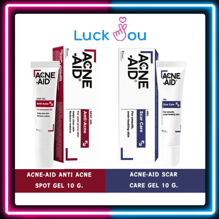 ACNE-AID SPOT GEL ANTI-ACNE เจลแต้มสิวและ ACNE-AID SCAR CARE GEL แอคเน่-เอด | Lazada.co.th