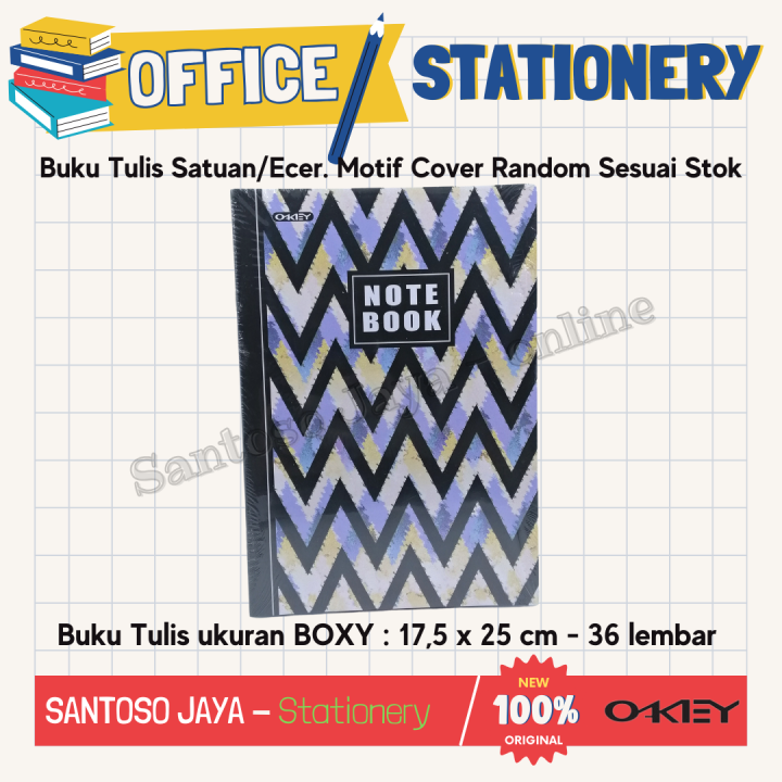 Buku Tulis Boxy OKEY by Kiky 36 Lembar B5 17.5x25 cm SATUAN/ECER ...